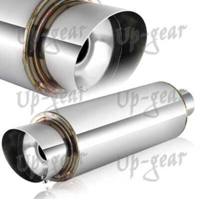 Universal 4" Slant Tip 2.5" Inlet T304 Stainless Steel Exhaust ...