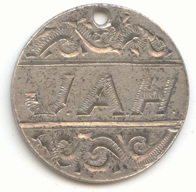 1876 Seated Liberty Dime Love Token, Initials J. A. H. JAH | eBay