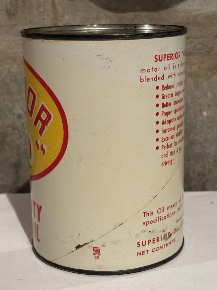 Original Superior 400 Motor Oil Can | eBay
