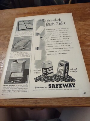 1954 Safeway Airway Coffee &Nob Hill Coffee Magazine Ad | eBay