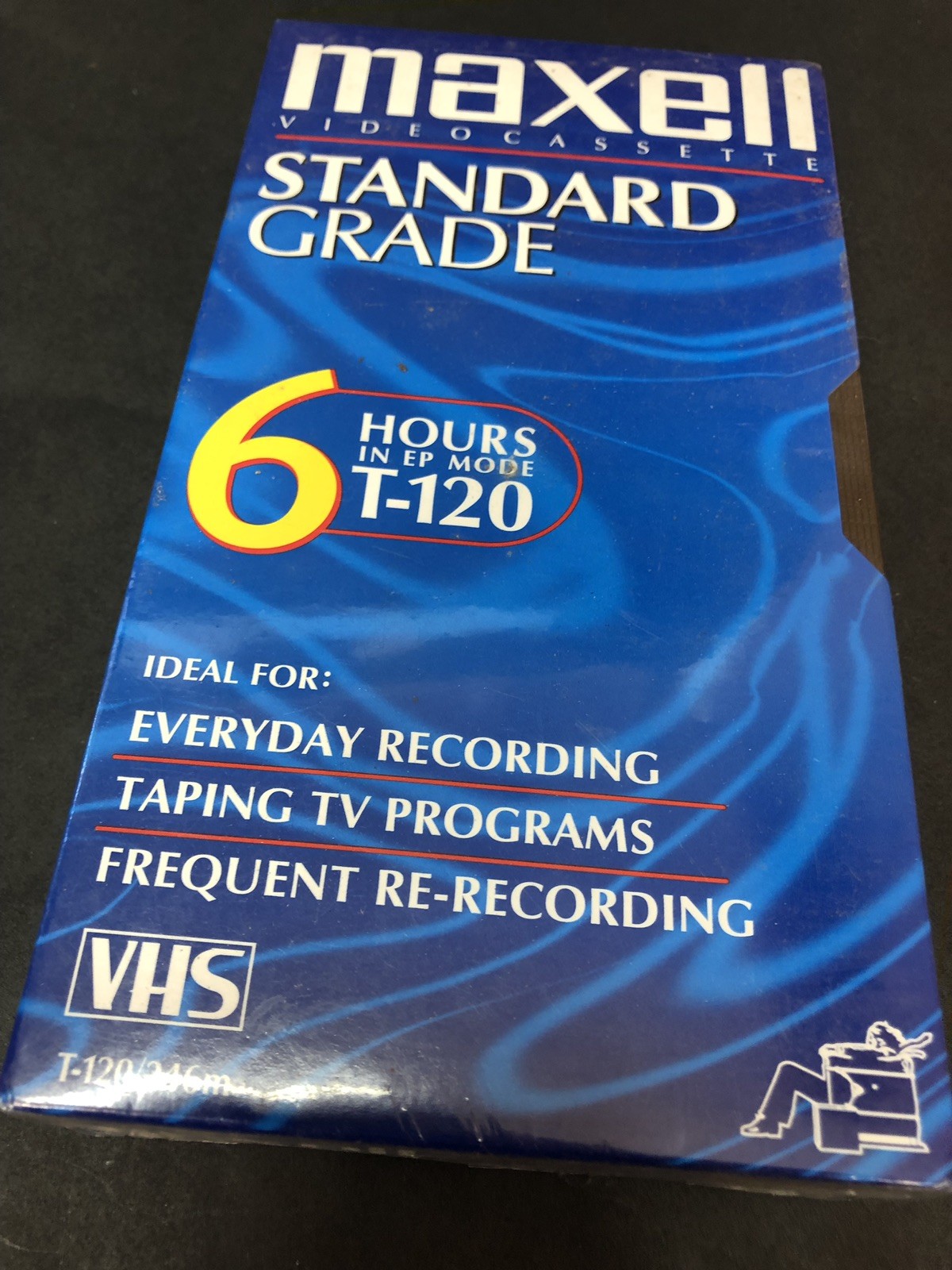 Maxwell VCR VHS tape video recording cassatte new SEALED 6 hours T-120 ...