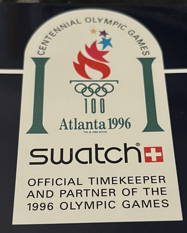swatch watch OLYMPIC GAMES ATLANTA BRAND NEW MINT Ltd Edition Men RARE ...