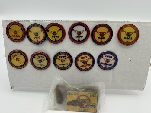 Chevrolet Corvette Club Set of 12 Lapel/Hat Pins NCCC National Council ...