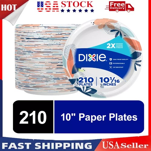 Dixie Everyday Disposable Paper Plates, 10", Multi-Color, 210 Count | eBay