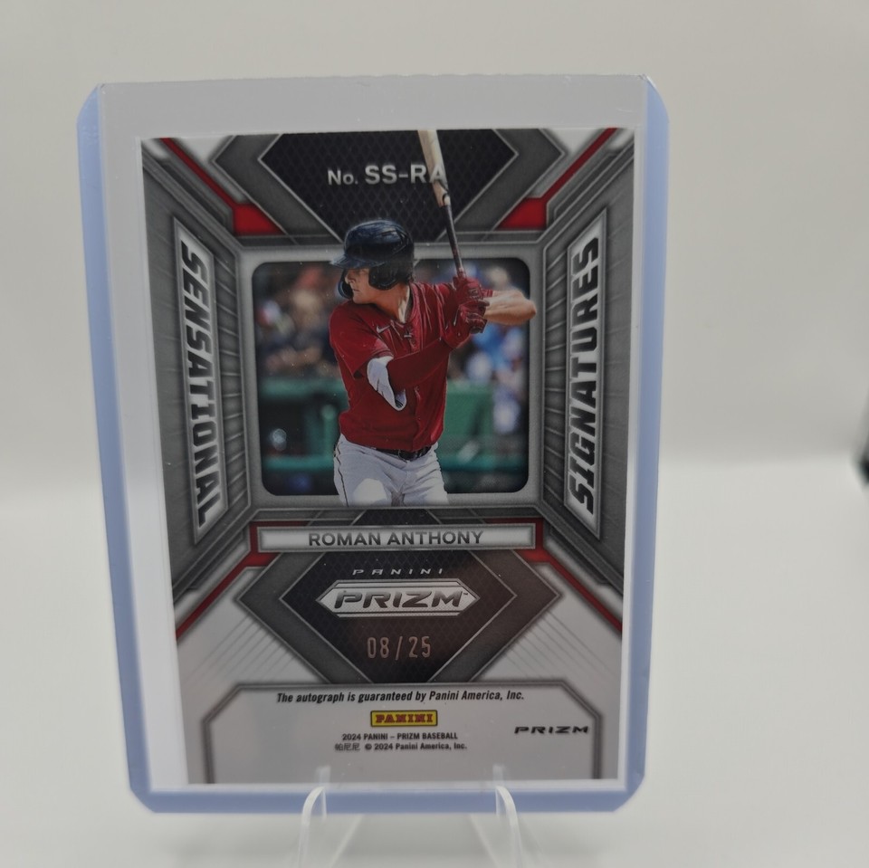 Roman Anthony 2024 Auto Green Pulsar Prizm Sensational Signatures 08/25 ...