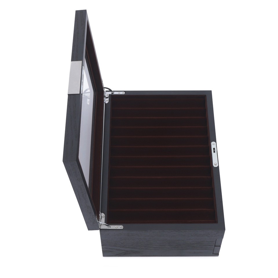 3-Layer 34-Slot Wooden Pens Display Case Pen Fountain Pen Storage ...