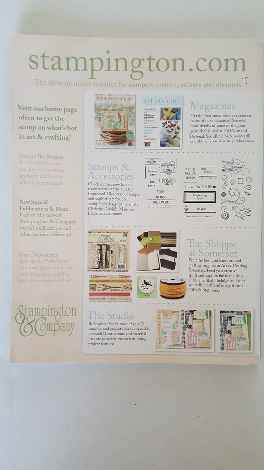 Stampers Sampler Magazine The Art Of Rubber Stamping- Feb / Mar 2012 | eBay