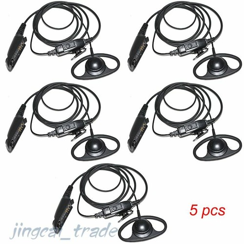 Wholesale 5 x D-Shape PTT Earpiece Headset for Motorola GP328 GP340 ...