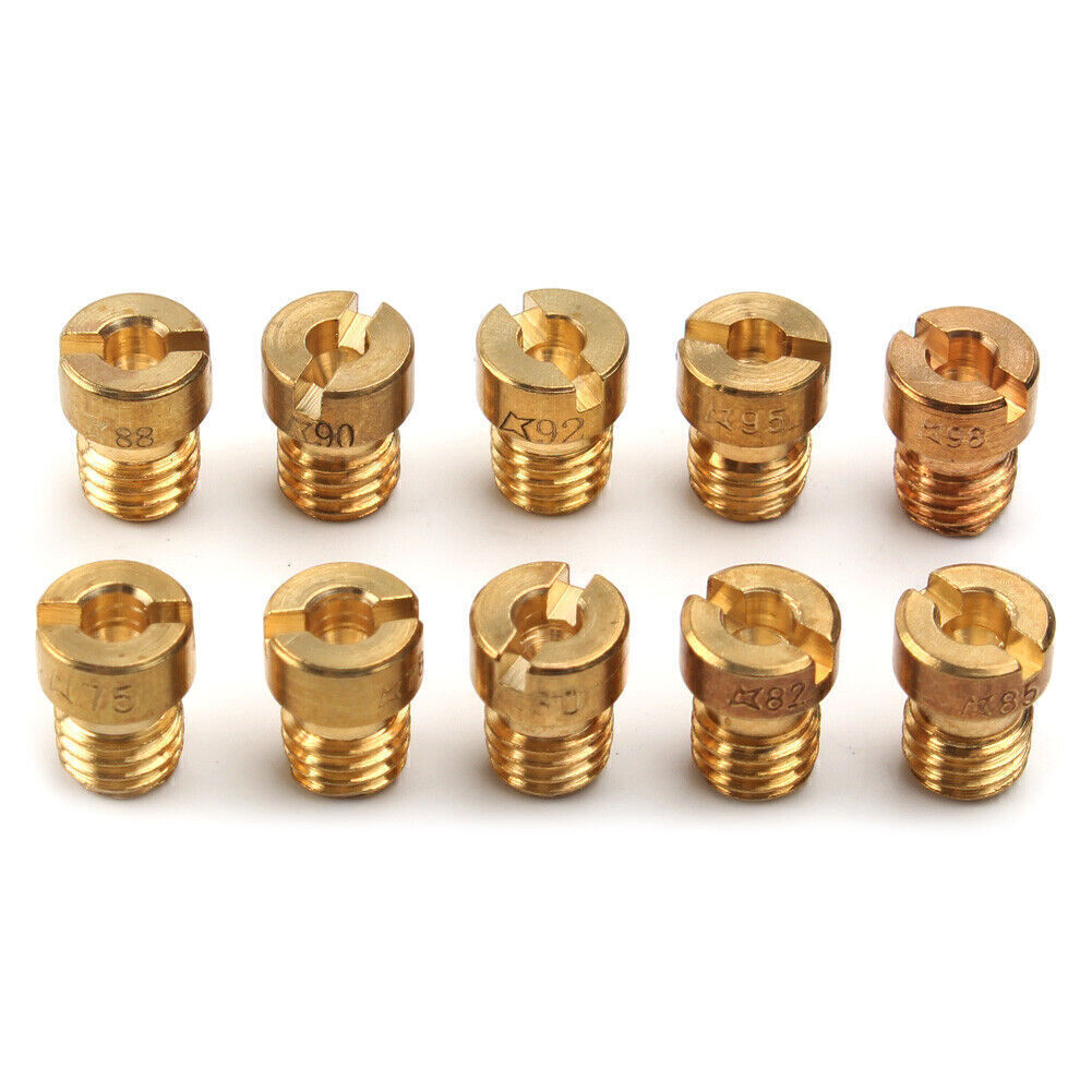 10x Carburetor Main Jet For Dellorto Carburetor #75 78 80 82 85 88 90 ...