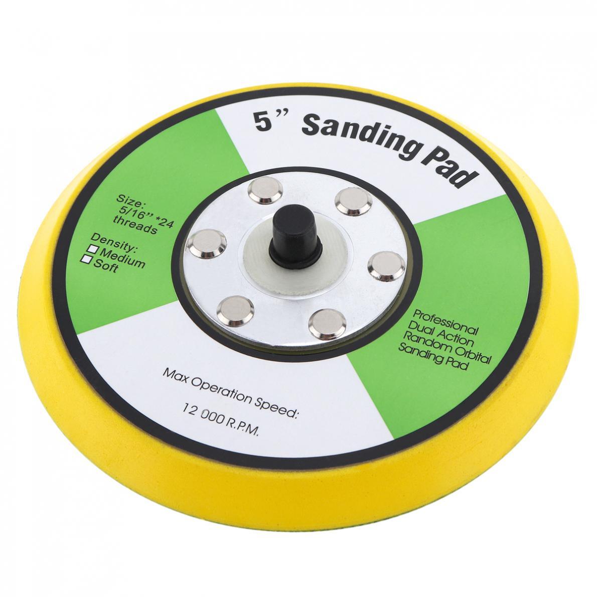 5” Sanding Pad 12000RPM 5/16” Arbor 24 Thread for Air Orbital Dual ...