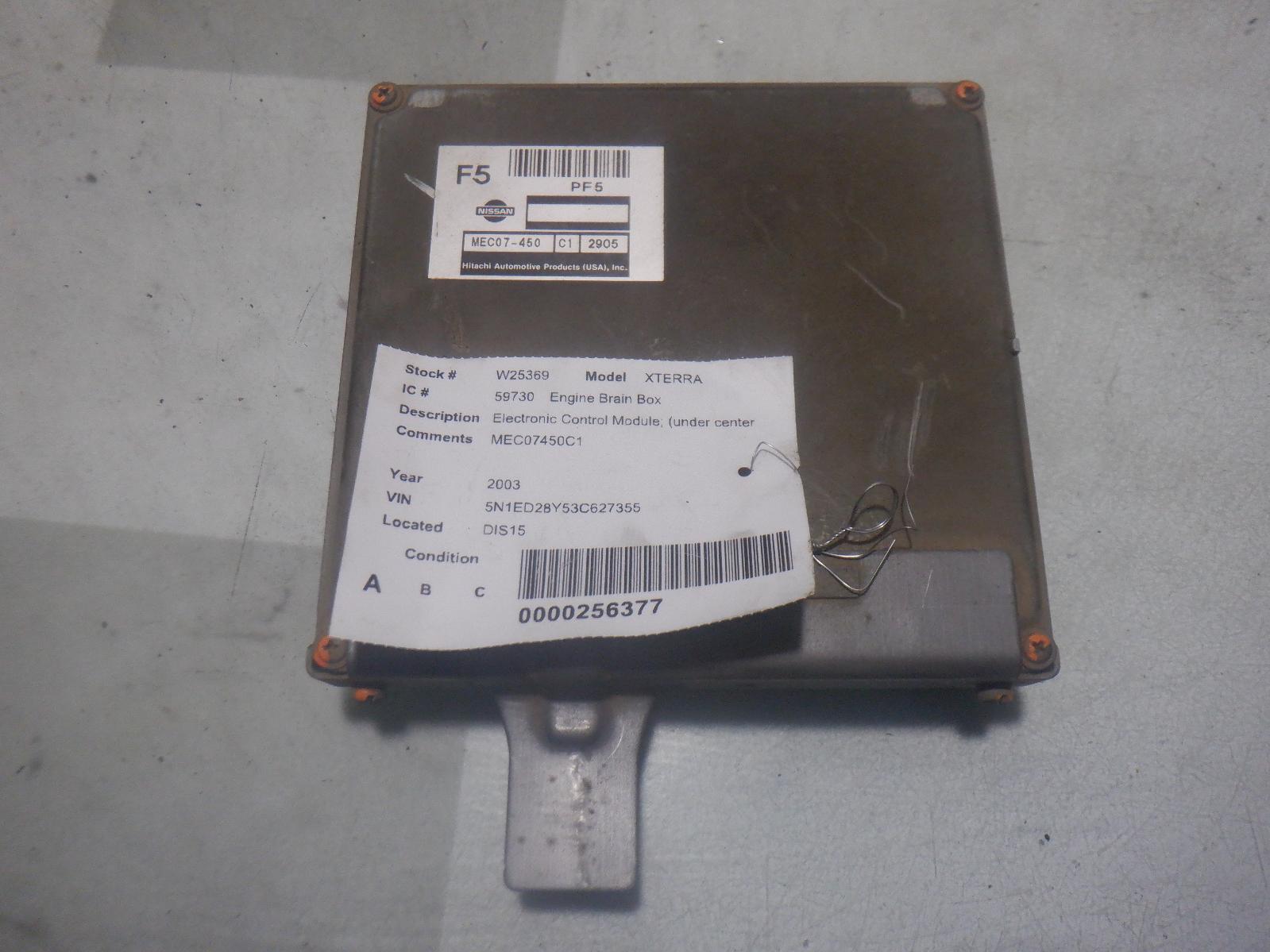 03 NISSAN XTERRA Engine Control Module MEC07450C1 | eBay