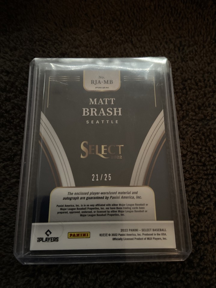 2022 Select Matt Brash Cracked Ice RPA #21/25 4 Color Patch | eBay