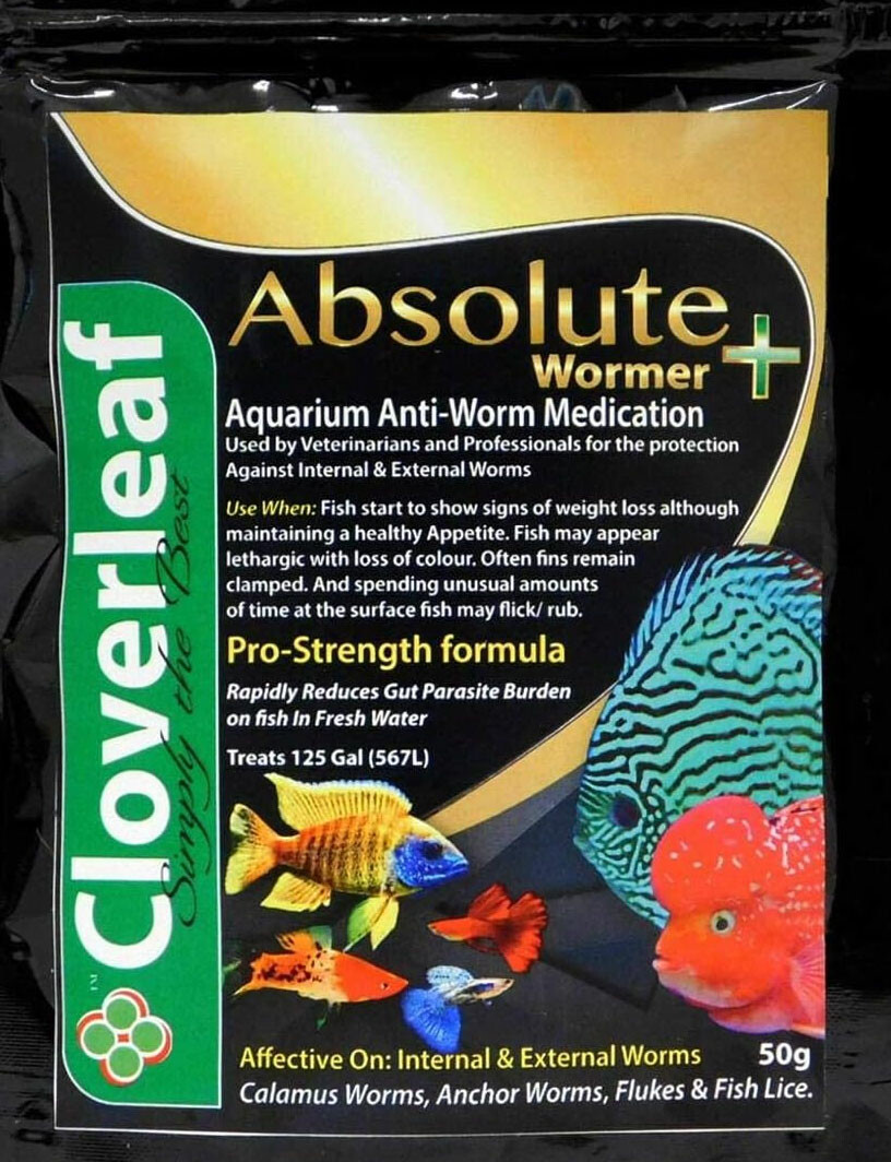Cloverleaf Absolute Aquarium Fish Wormer Discus Marine Invert Reptile ...