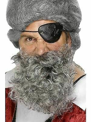 Pirate Beard Black Grey Brown Mens Pirates Fancy Dress Moustache ...