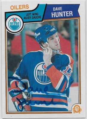 Dave Hunter Signed 1983-84 O-Pee-Chee OPC Card #32 Edmonton Oilers | eBay