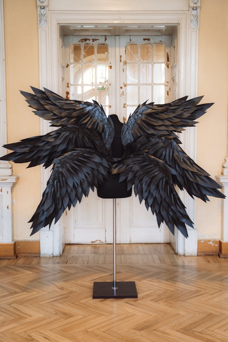 Huge Black Angel Wings