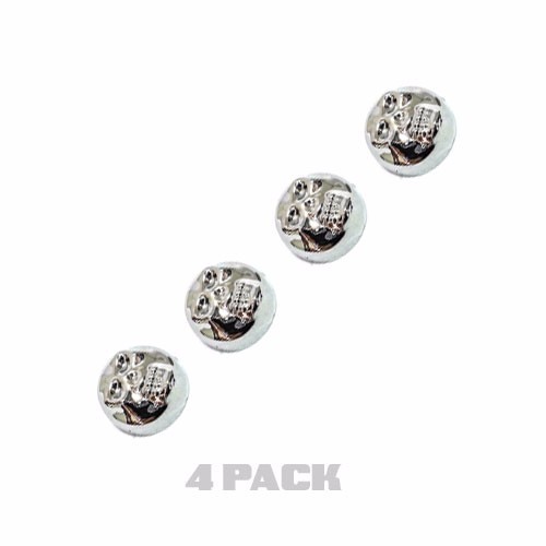 4 Chrome Skull License Plate Frame Screw Caps & Bolt Covers Motorcycle ...