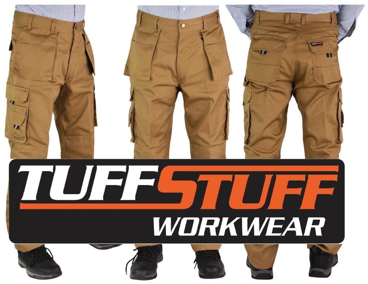 MENS TUFF STUFF HEAVY DUTY COMBAT WORKWEAR TROUSERS WITH KNEE PAD ...