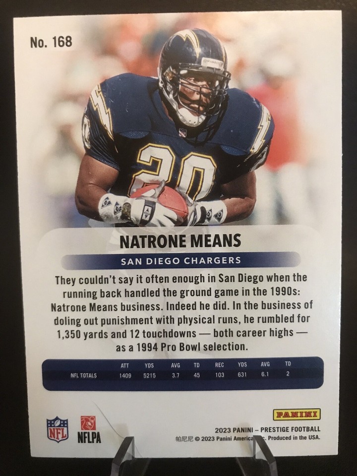 Natrone Means - 2023 Prestige #168 - Silver Sunburst Parallel - SD ...