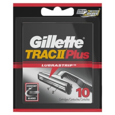 Gillette Trac II Plus Cartridges 10 EA 47400112728| eBay