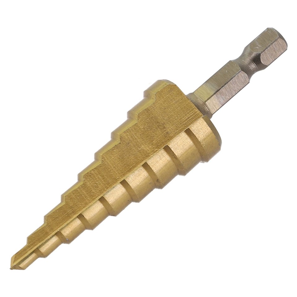 Efficient Metal and Wood Hole Cutter Step Cone Drill Bit Set Sizes 4 32 ...