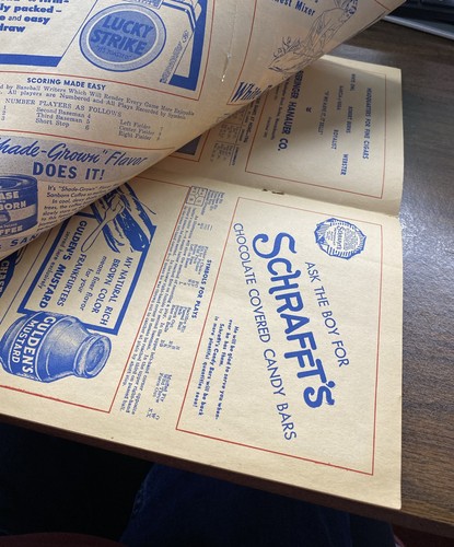 Vintage 1946 Boston Braves vs Cincinnati Reds Program Scorecard W/News ...