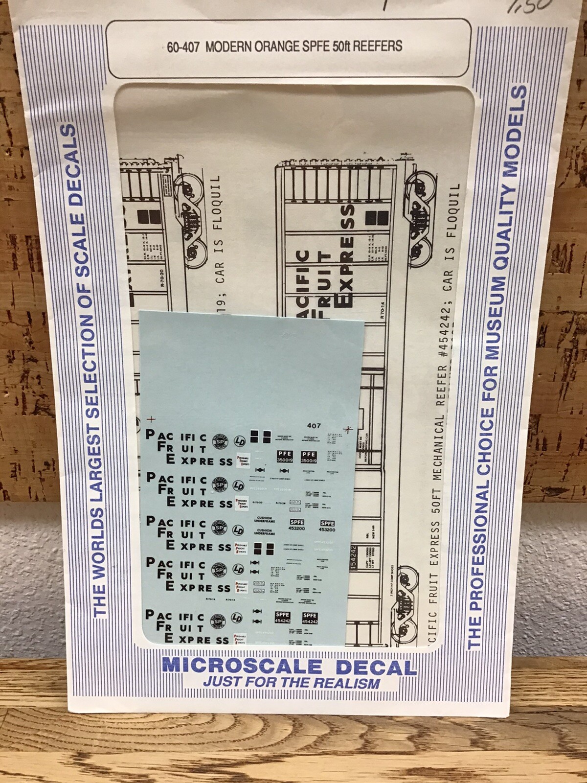 Microscale Decals N Scale 60-407: Modern Orange SPFE 50ft Reefers | eBay