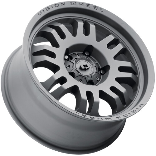 (Set-4) Vision 409 Inferno 17x8.5 6x4.5" +0mm Satin Black Wheels Rims ...