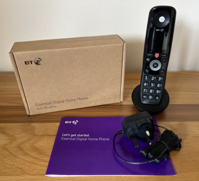 BT Digital Voice Essential Home Cordless WiFi Phone HD Voice Type A ...