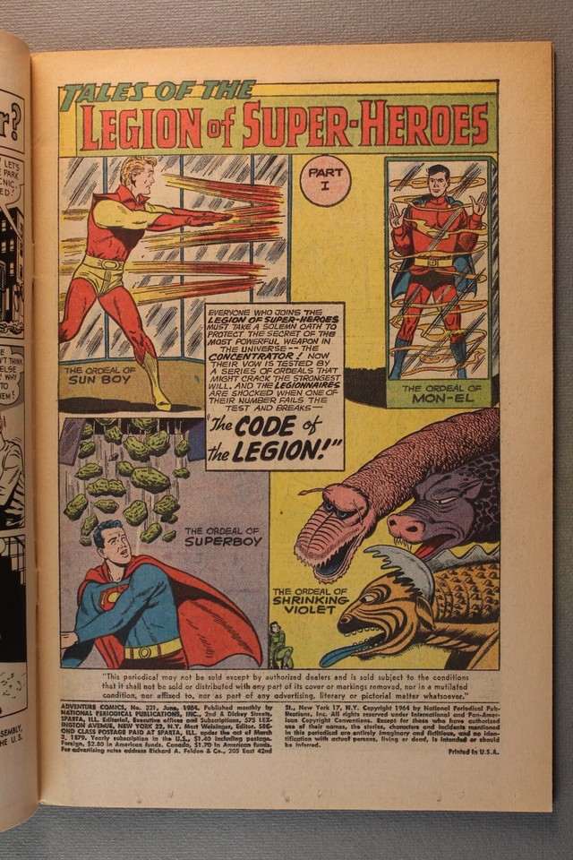 Adventure Comics #321 *1964* "The Code of the Super-Heroes!" Swan ...