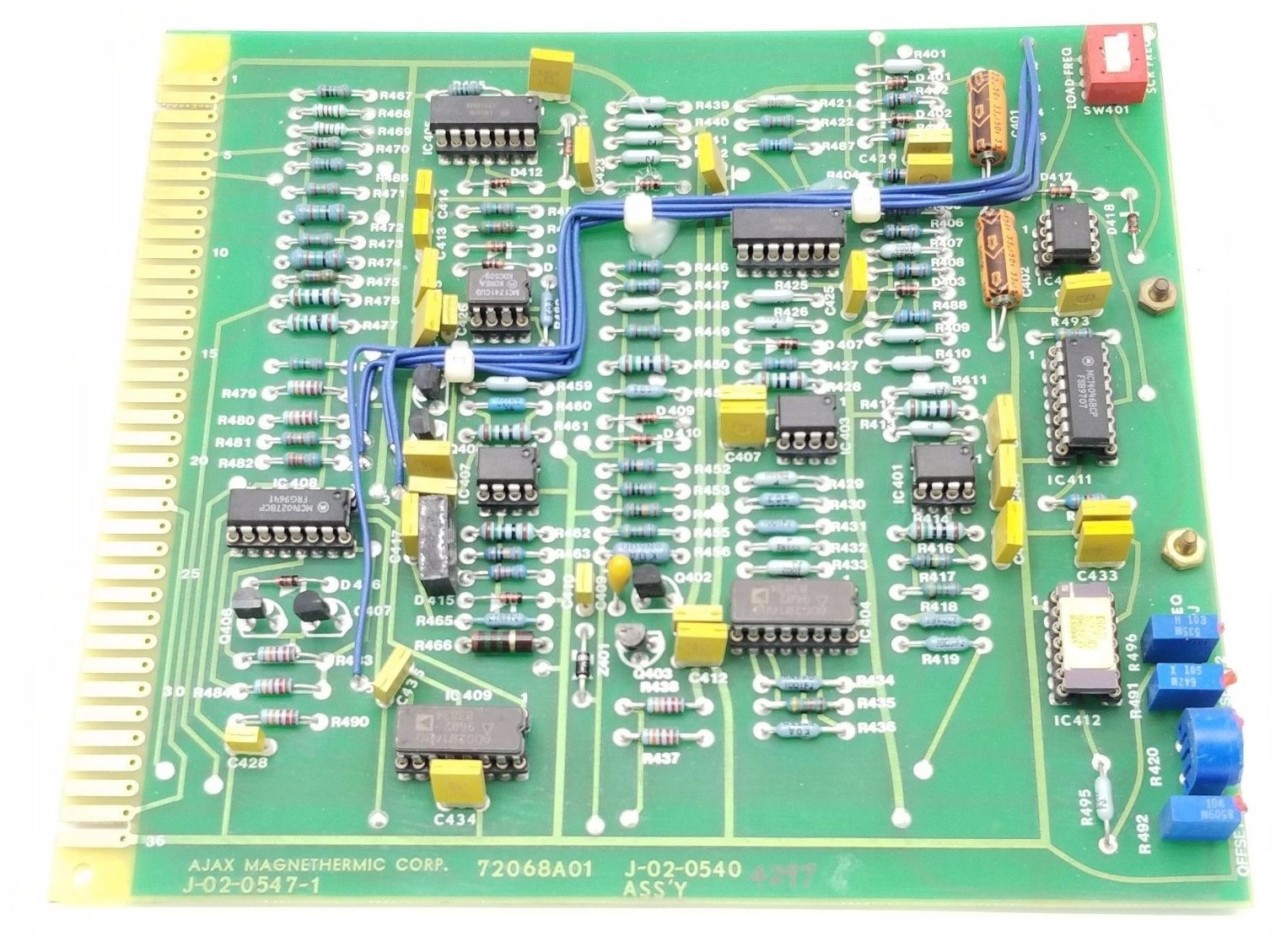 AJAX MAGNETHERMIC J-02-0547-1 PC BOARD SC72068A01, J-02-0546-1 | eBay