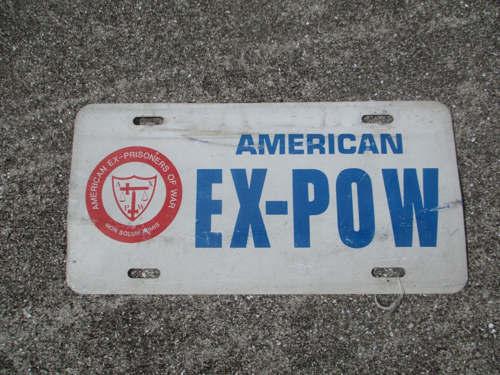 American EX - Prisoner of War license plate # EX - POW (blue) | eBay