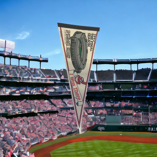 CLEVELAND INDIANS Pennant MLB 1993 The Final Season I Was There! 30 ...