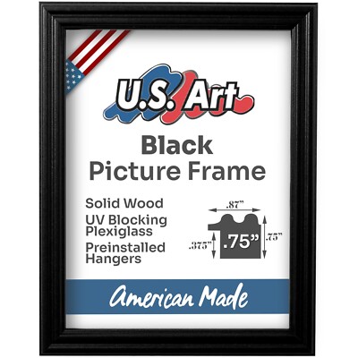 US ART Frames .75" Black Solid Poplar Wood Picture Poster Frames S-A | eBay