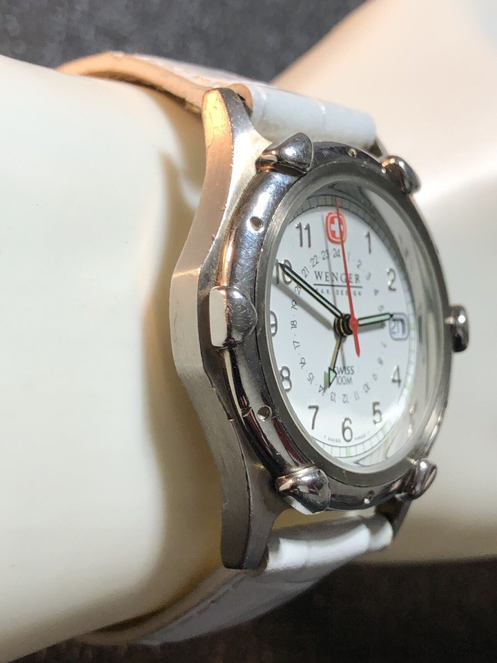 Swiss Army Wenger SAK Design Men’s Watch 100M Dual Time Military 097. ...