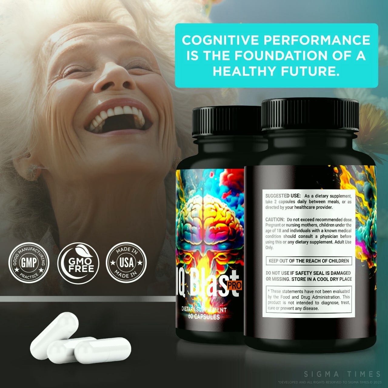 (3 Pack) IQ Blast Pro Cognitive Pills to Restore Memory Power & Improve ...