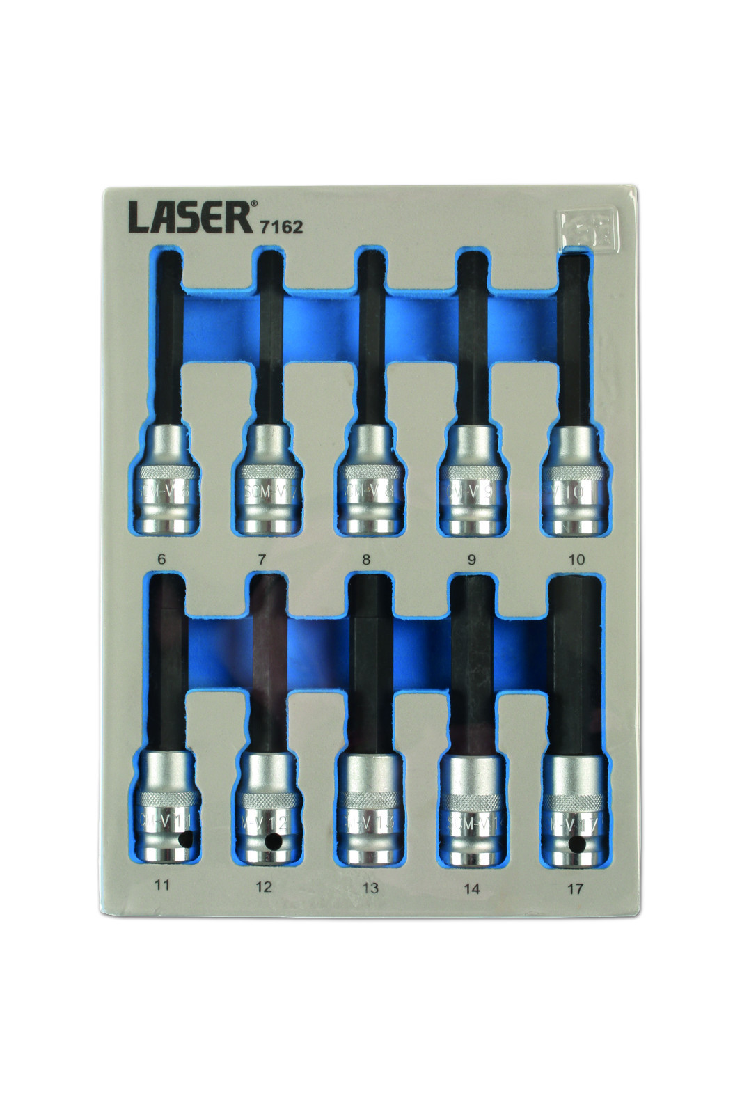 Metric Hex Allen Bit Socket Set 1/2 Dr 10pce 6mm - 17mm (100mm Length ...