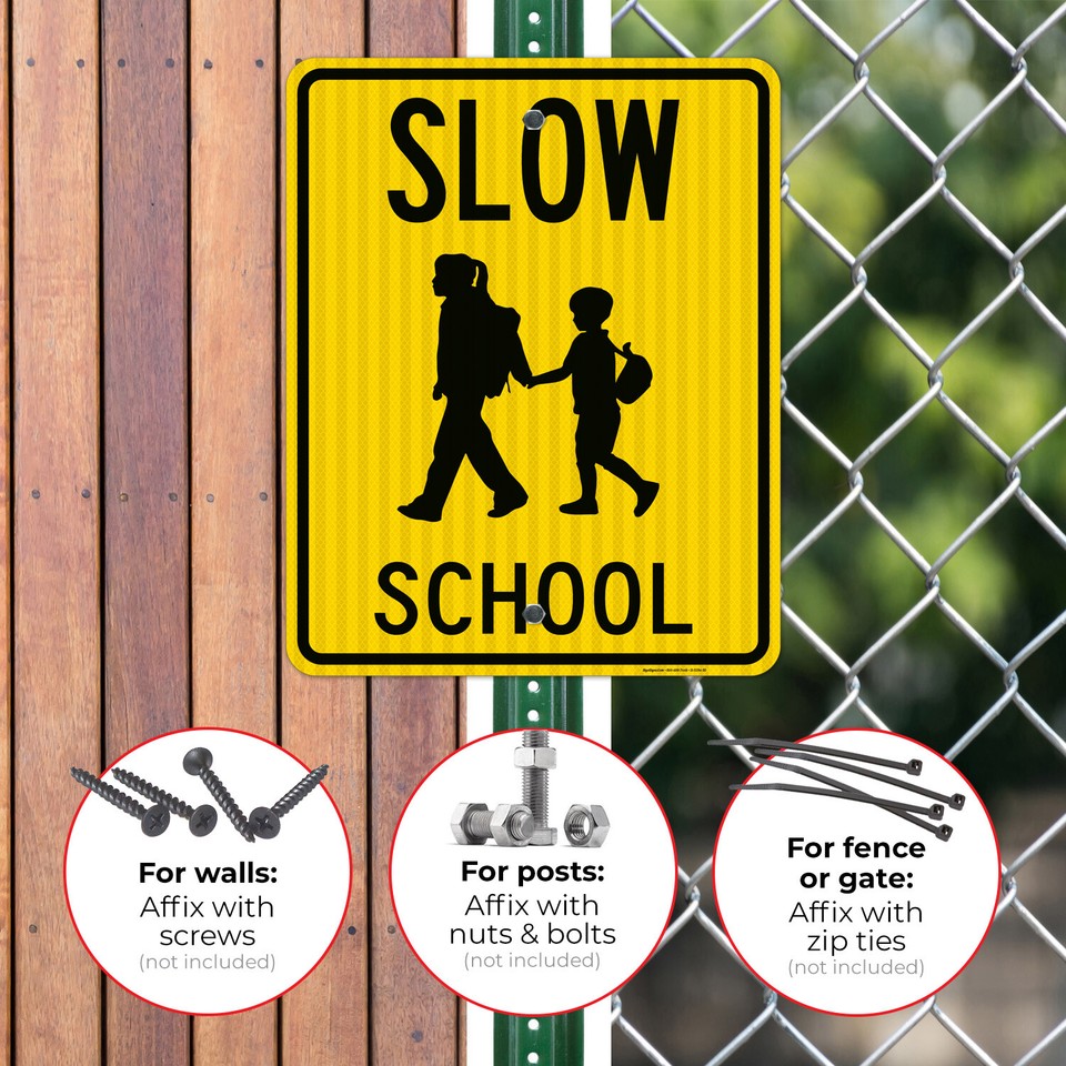 Slow School Sign, Traffic Sign, | eBay