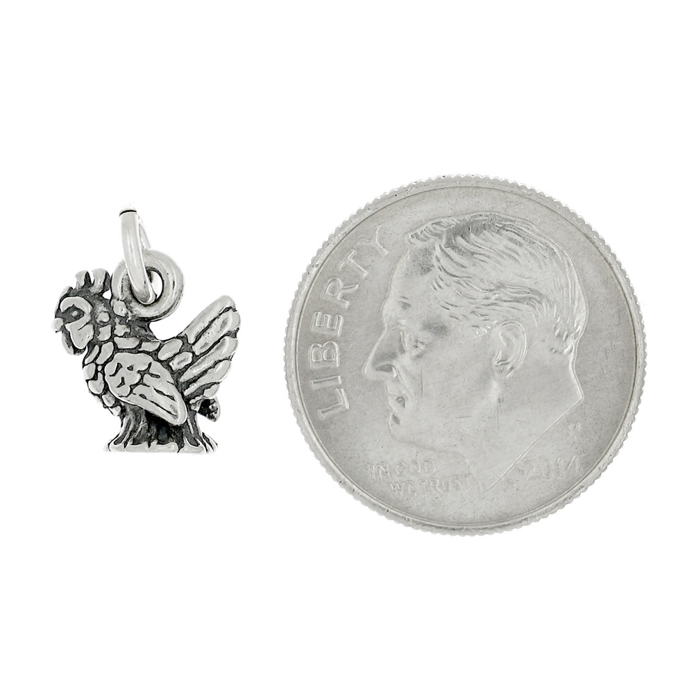 Sterling Silver Chicken Hen Bird Charm or Pendant | eBay