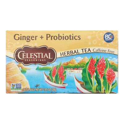 Celestial Seasonings - Tea Ginger And Probiotics - Case Of 6-16 Bag | eBay
