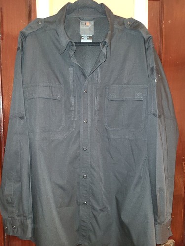 511 Tactical Mens 2XL Black Police Uniform Long Sleeve Outdoor Vented ...