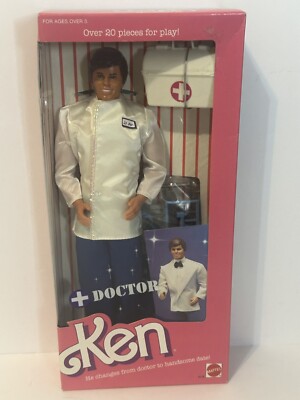 NRFB VINTAGE 1987 BARBIE~DOCTOR KEN DOLL 4118 By MATTEL OVER 20 ...