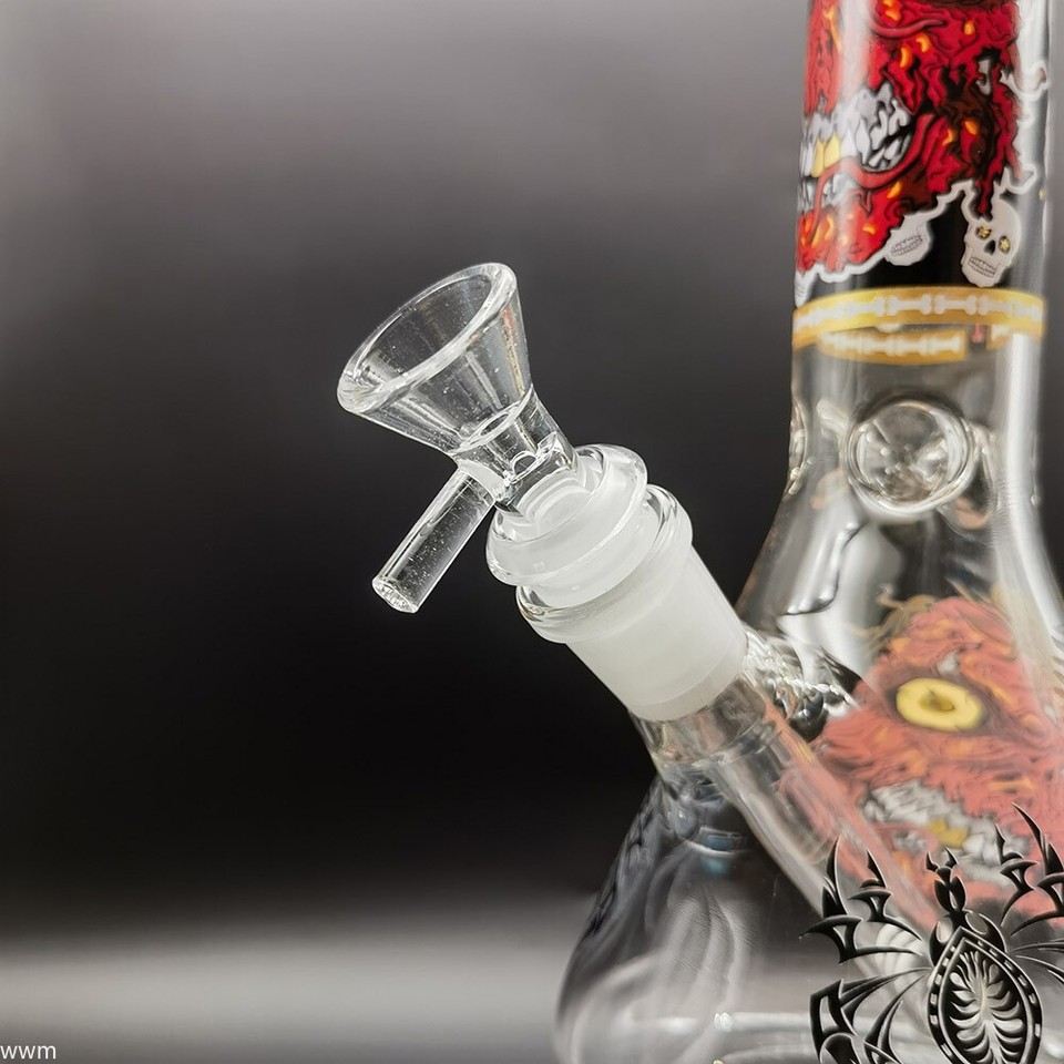 Skull Design Bong - 10 Inch Red Printed Glass Hookah with Bowl | eBay
