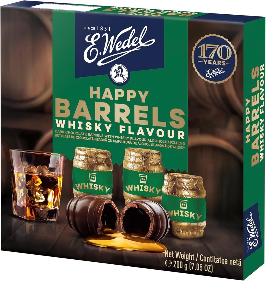 E.Wedel Chocolate Gift Happy Barrels Liqueur Chocolates Gift Box 1 x ...
