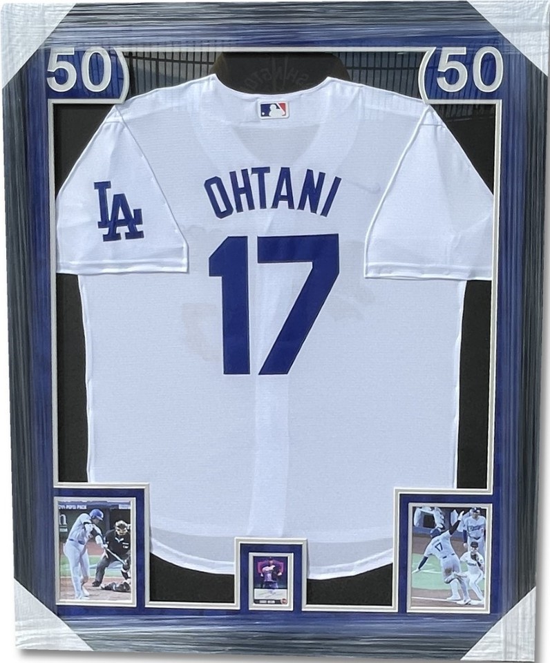 Shohei Ohtani Signed Autographed Card Custom Framed W/ Jersey ONYX ...
