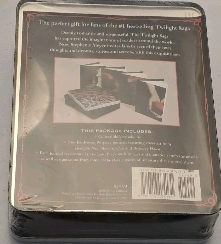 The Twilight Saga 4 Hardcover Keepsake Journals Twilight New Moon ...