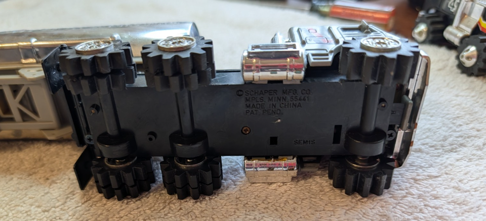 Rare Schaper Stomper Gulf Semi Truck & Trailer Road King Working Lights ...