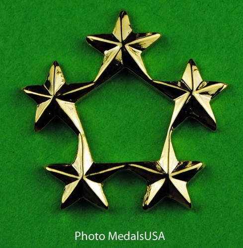 5 Star General Rank gold - collar, shirt, hat, ball cap insignia . | eBay