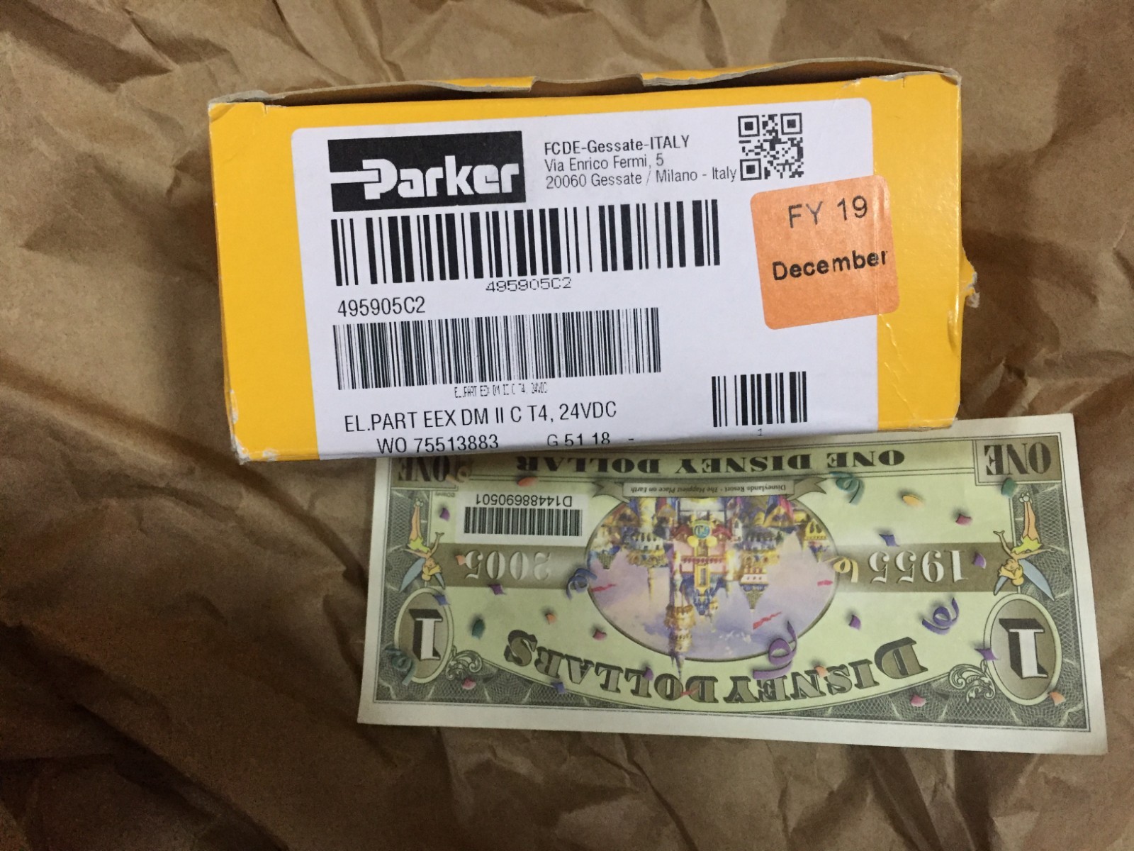 Parker Lucifer 495905C2 Solenoid Coil 24VDC Explosion Proof Flame Proof ...