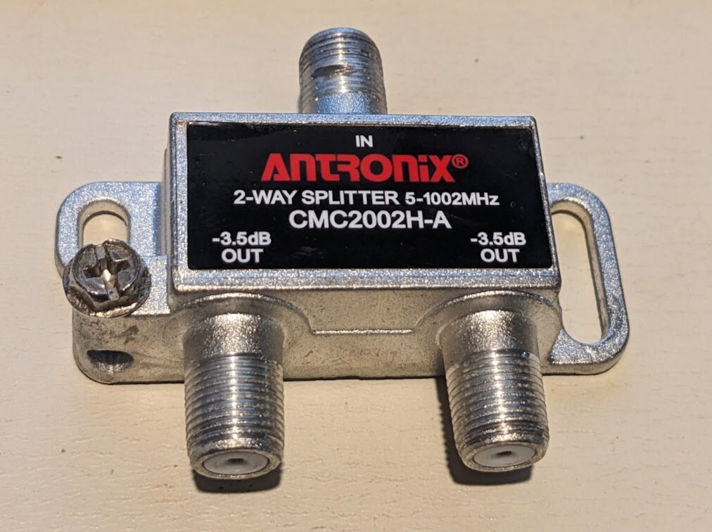 2-way Antronix CMC2002H-A Cable TV Splitter Coaxial RG6 Coax splitter 2 ...